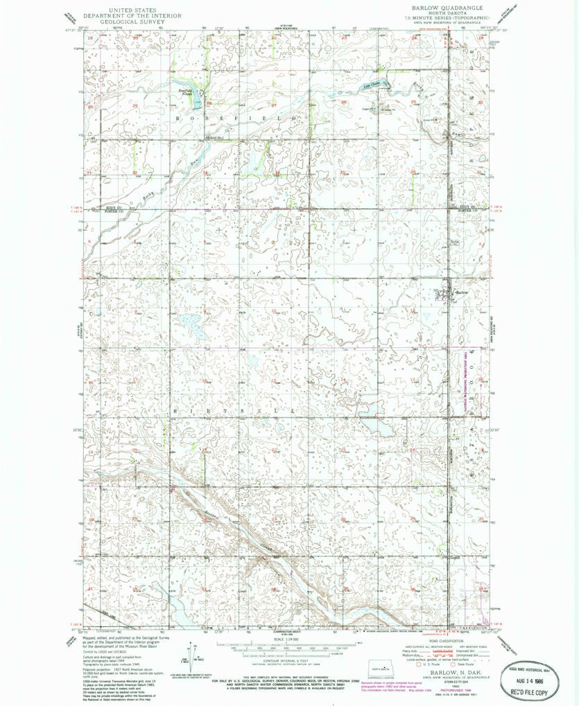 Barlow, ND (1950, 24000-Scale) Map by United States Geological Survey ...
