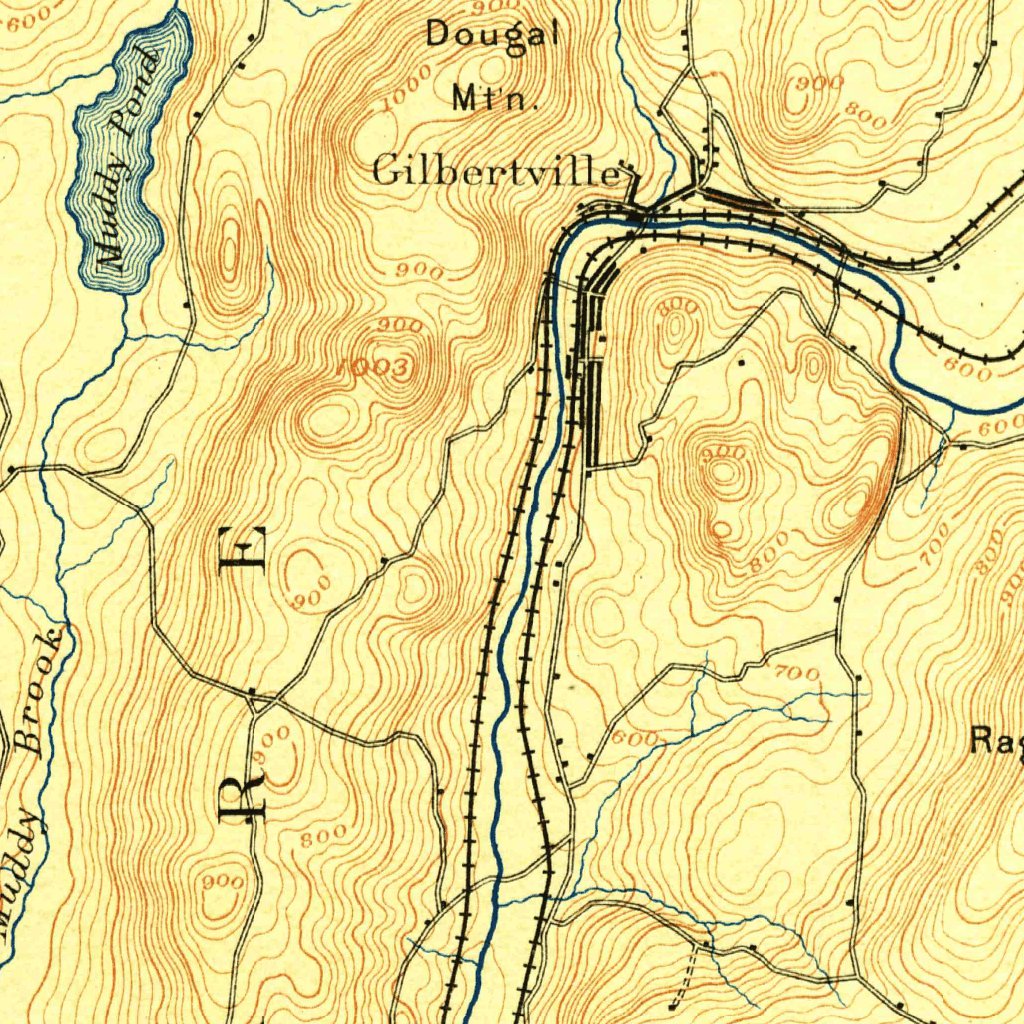 Barre, MA (1889, 62500-Scale) Map by United States Geological Survey ...