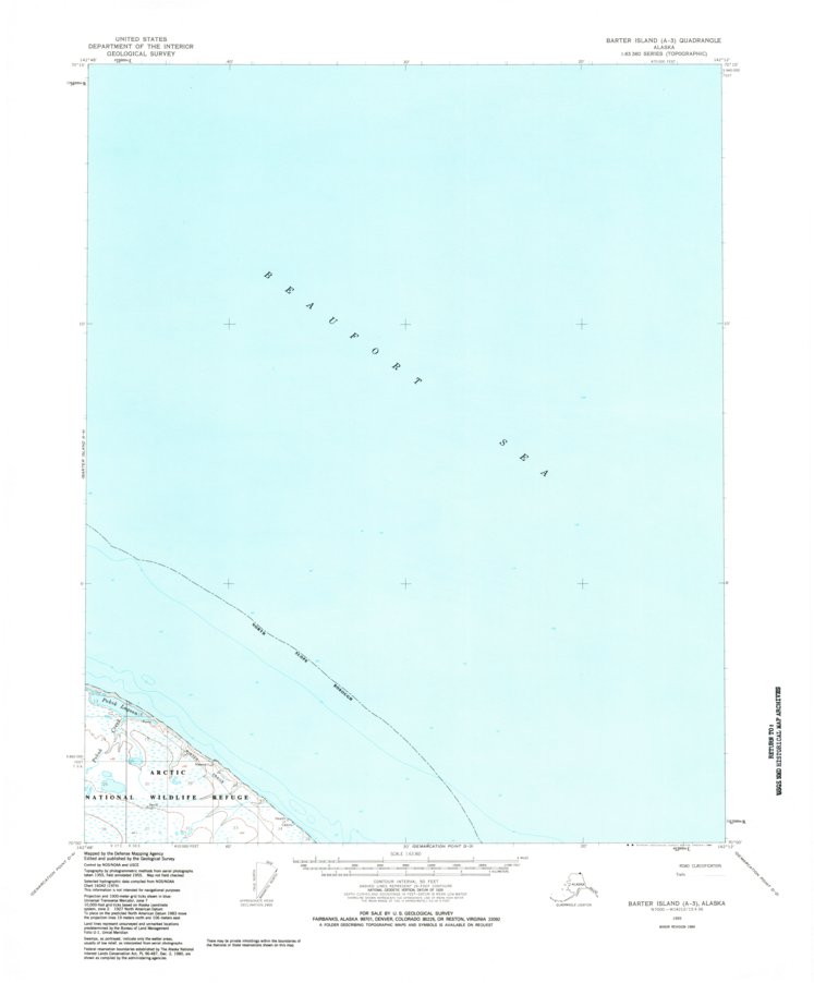 Barter Island A-3, AK (1955, 63360-Scale) Map by United States ...