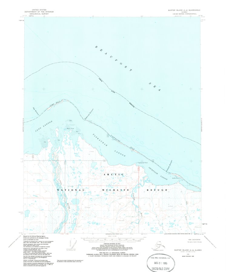 Barter Island A-4, AK (1955, 63360-Scale) Map by United States ...