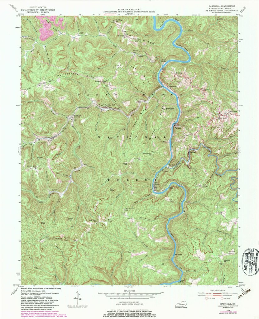 Barthell, KY (1954, 24000-Scale) Map by United States Geological Survey ...