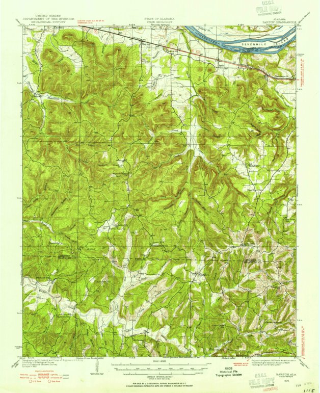 Barton, AL (1925, 62500-Scale) Map by United States Geological Survey ...