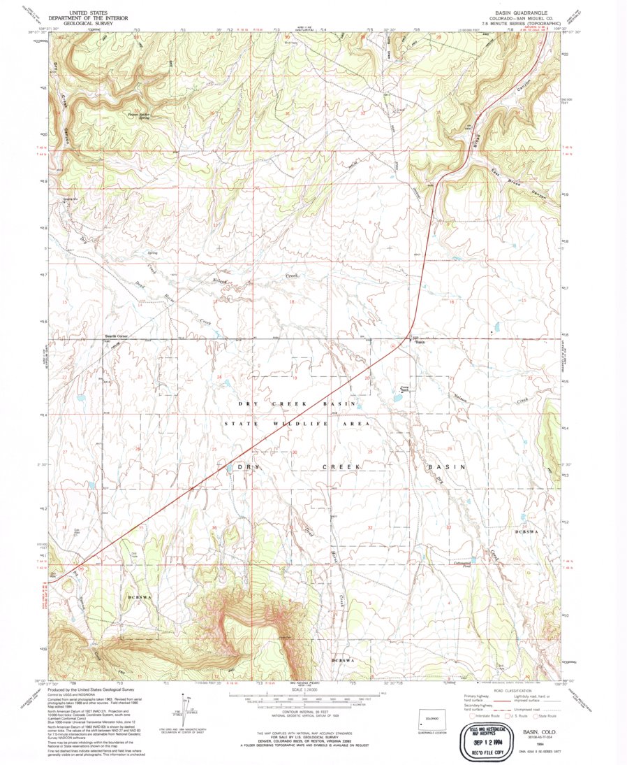 Basin, CO (1994, 24000-Scale) Map by United States Geological Survey ...