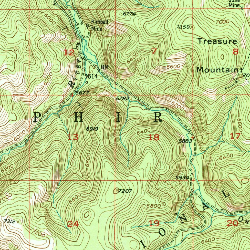 Basin, MT (1954, 62500-Scale) Map by United States Geological Survey ...