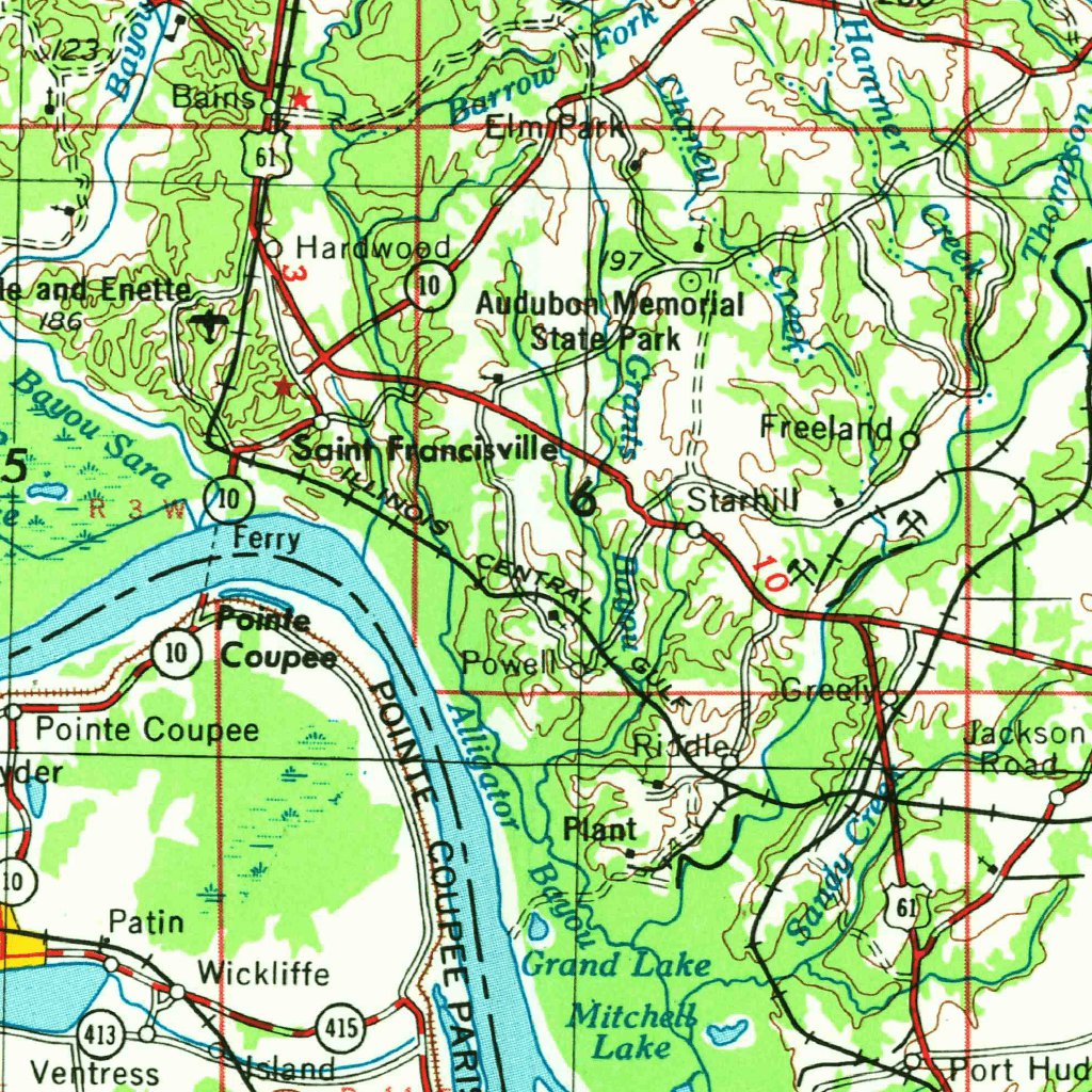 Baton Rouge, LA-MS (1954, 250000-Scale) Map by United States Geological ...