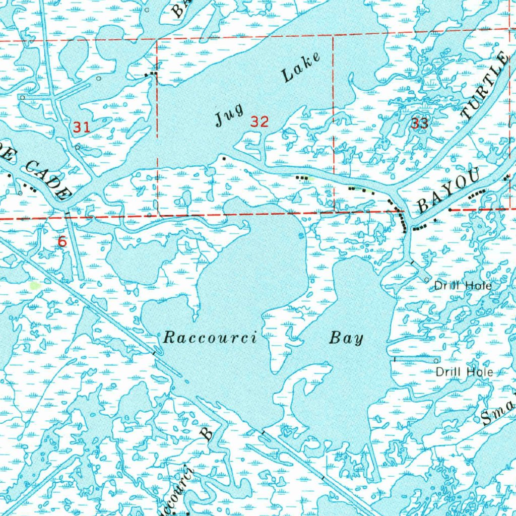 Bayou Du Large, LA (1964, 62500-Scale) Map by United States Geological ...