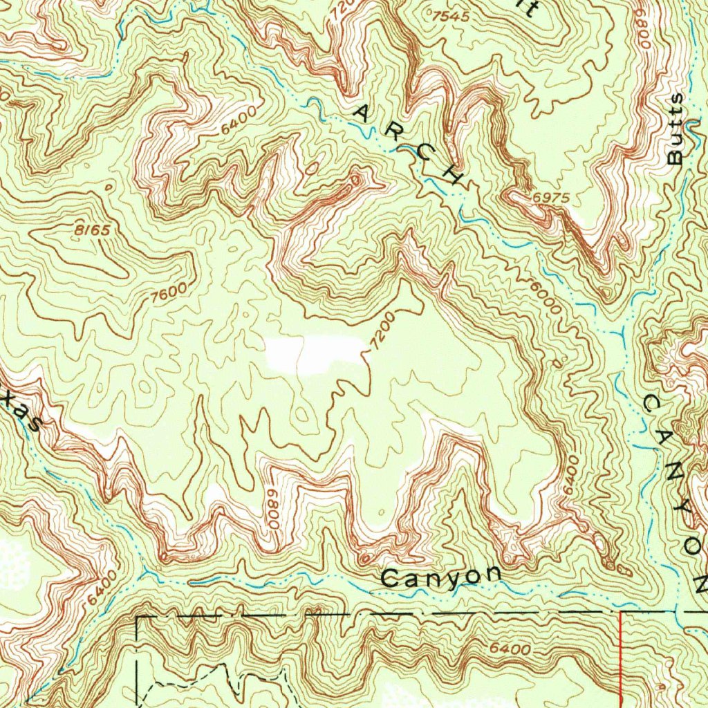 Bears Ears, UT (1954, 62500-Scale) Map by United States Geological ...