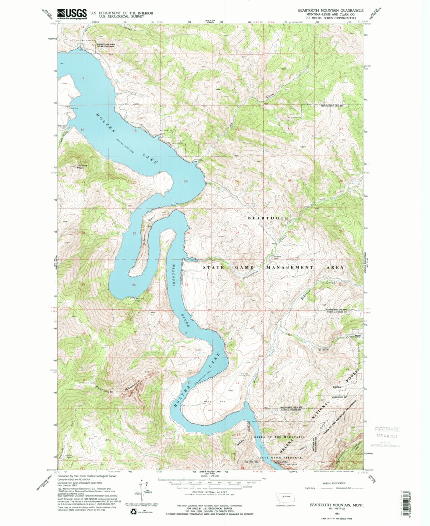 Beartooth Mountain, MT (1962, 24000-Scale) Map by United States ...