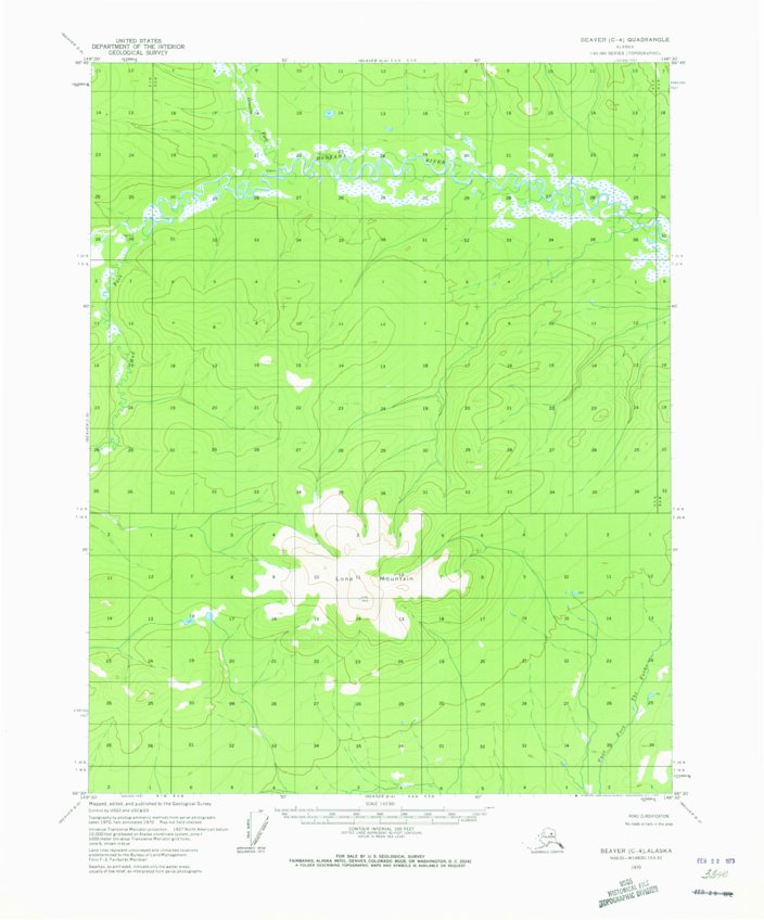 Beaver C-4, AK (1970, 63360-Scale) Map by United States Geological ...