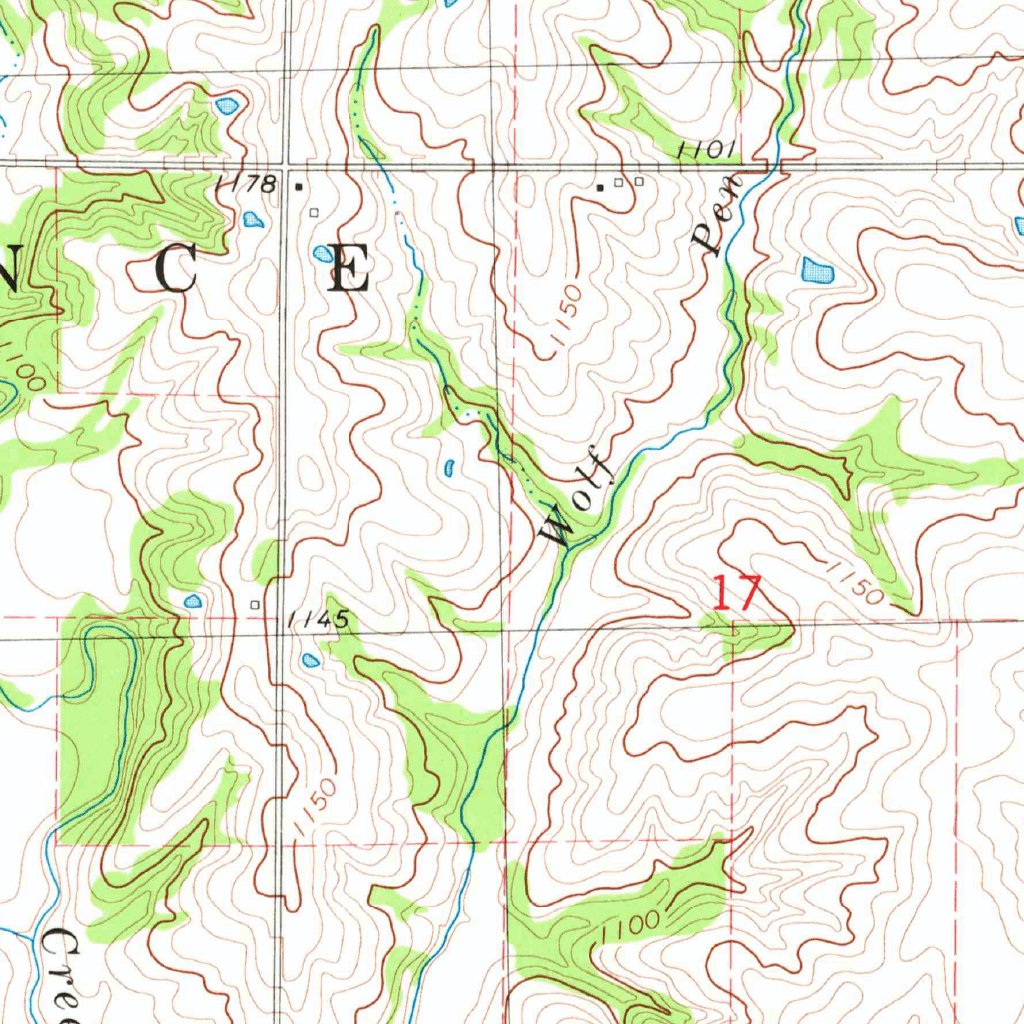 Bedford SW, MO-IA (1980, 24000-Scale) Map by United States Geological ...