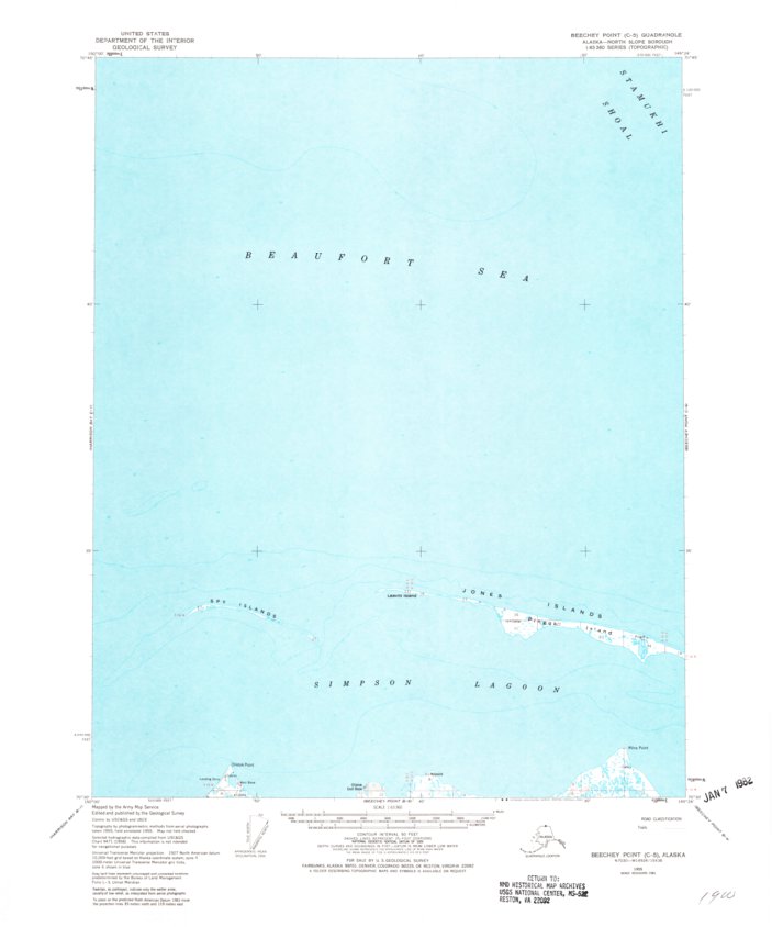 Beechey Point C-5, AK (1955, 63360-Scale) Map by United States ...