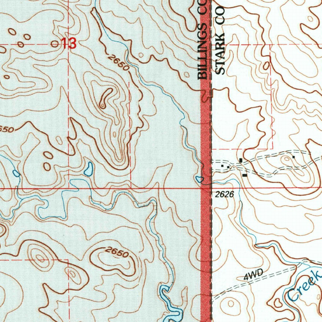 Belfield SW, ND (1997, 24000-Scale) Map by United States Geological ...