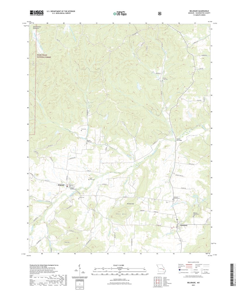 Belgrade, MO (2021, 24000-Scale) Map by United States Geological Survey ...