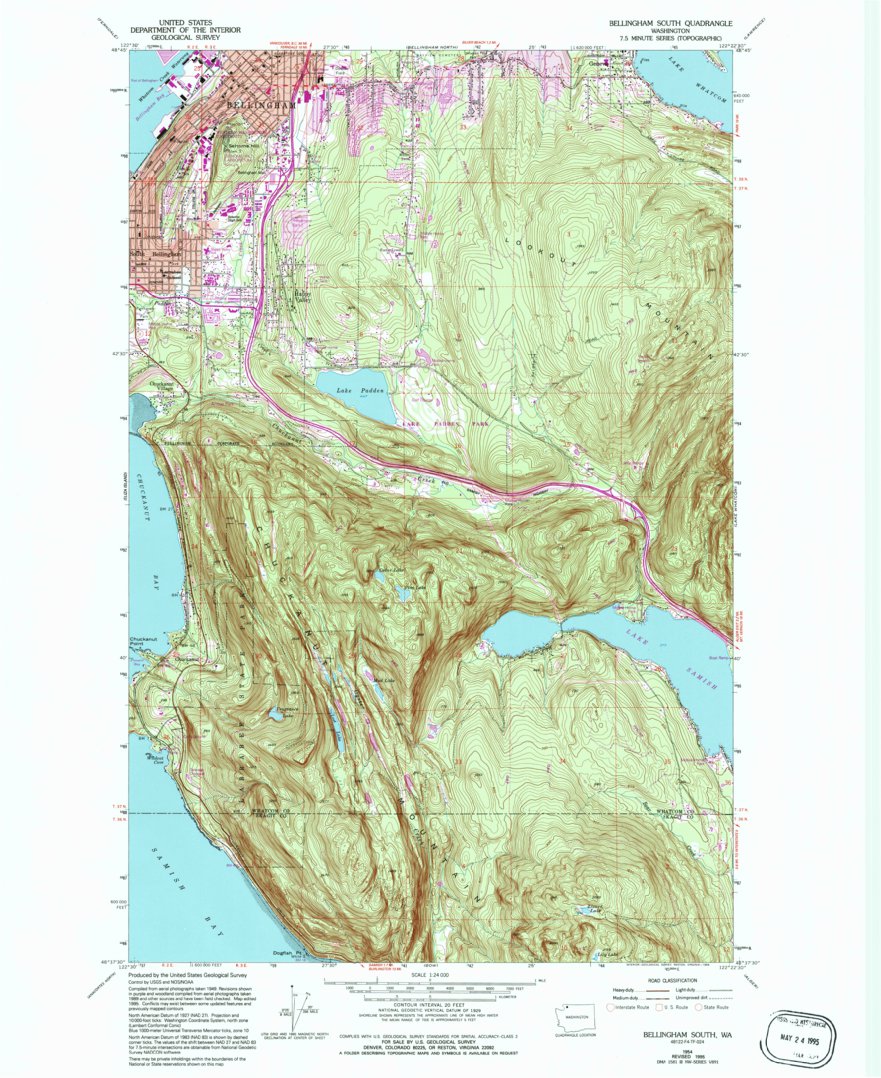 Bellingham South, WA (1954, 24000-Scale) Map by United States ...