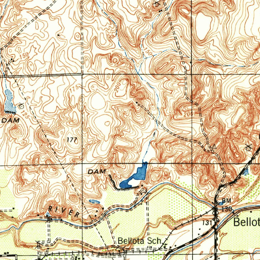 Bellota, CA (1939, 62500-Scale) Map by United States Geological Survey ...