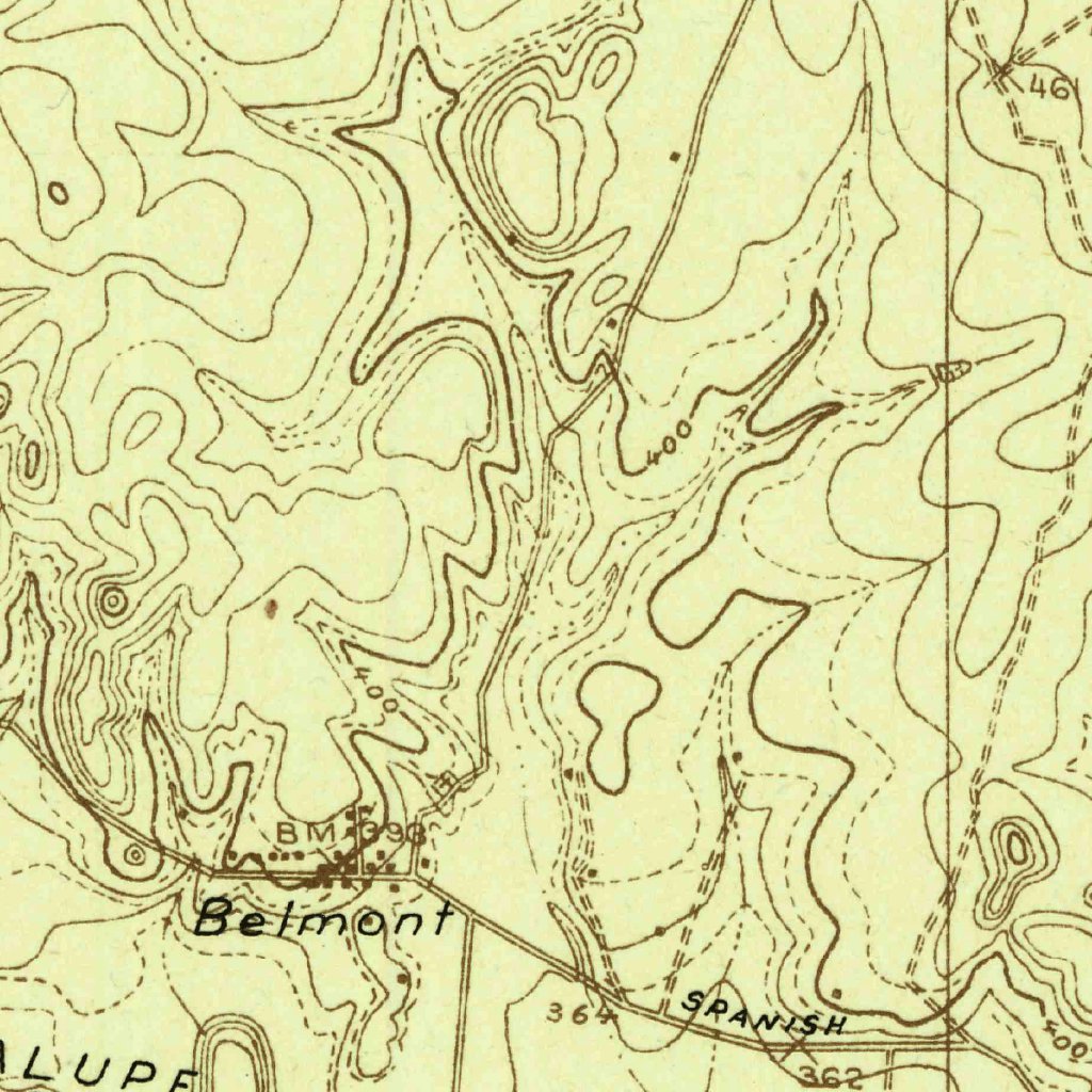 Belmont, TX (1925, 48000-Scale) Map by United States Geological Survey ...
