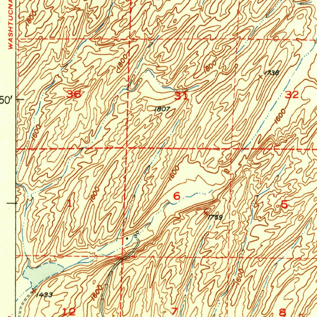 Benge, WA (1952, 62500-Scale) Map by United States Geological Survey ...