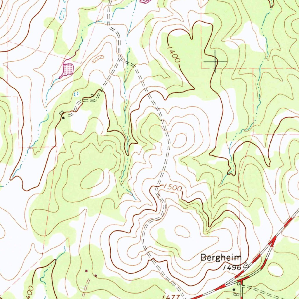 Bergheim, TX (1964, 24000-Scale) Map by United States Geological Survey ...