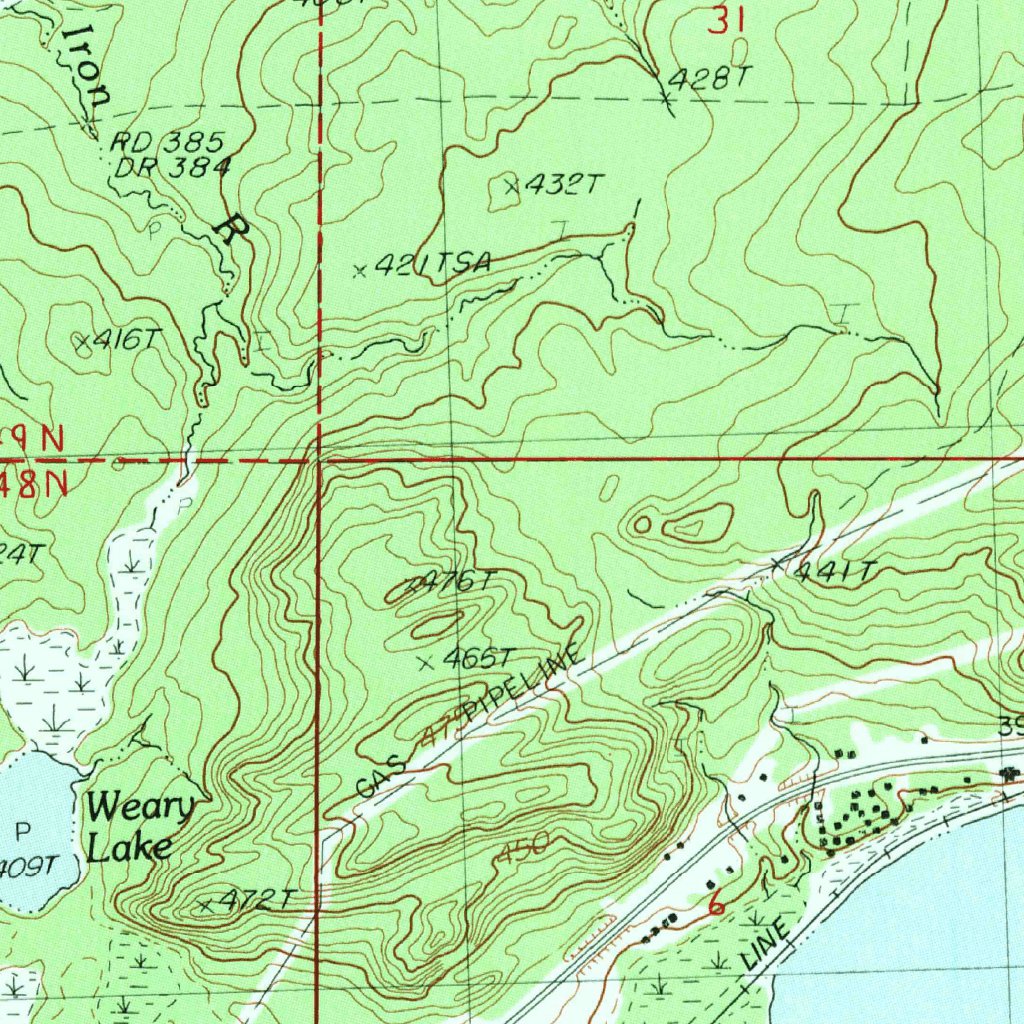 Bergland, MI (1982, 25000-Scale) Map by United States Geological Survey ...