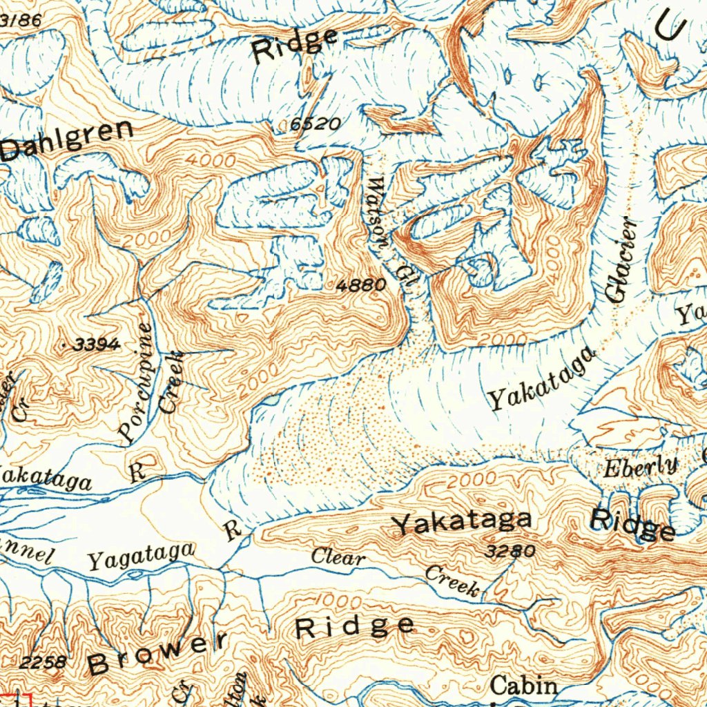 Bering Glacier, AK (1950, 250000-Scale) Map by United States Geological ...
