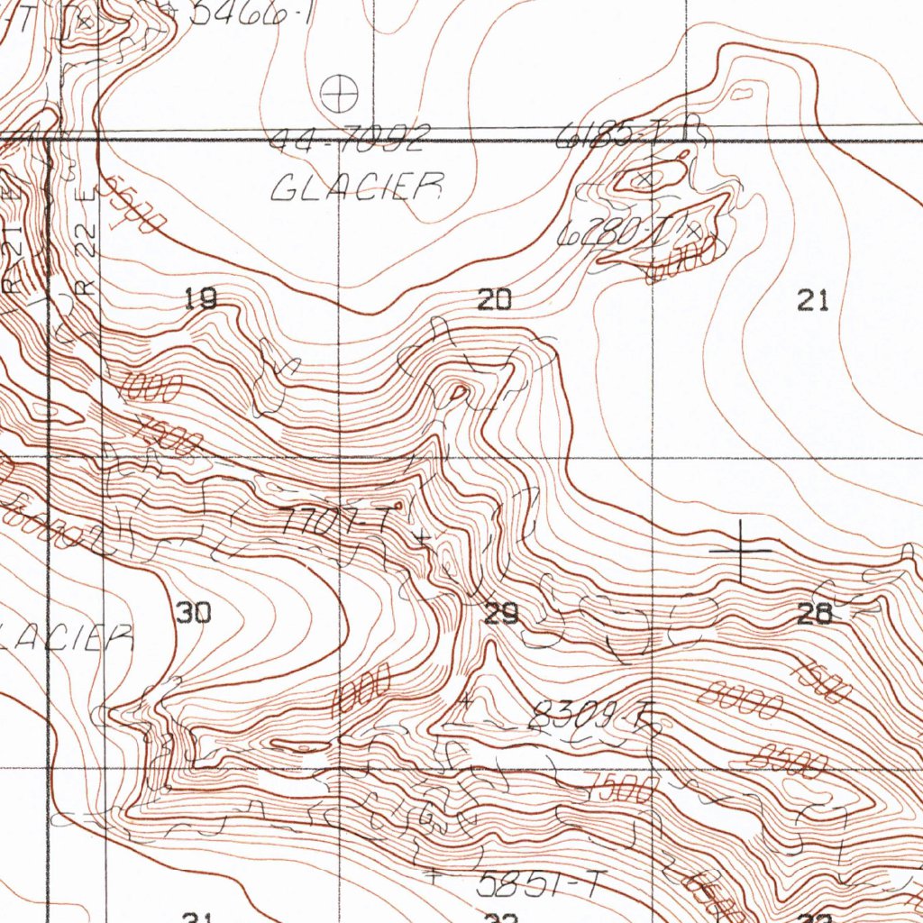 Bering Glacier B-2, AK (1985, 63360-Scale) Map by United States ...