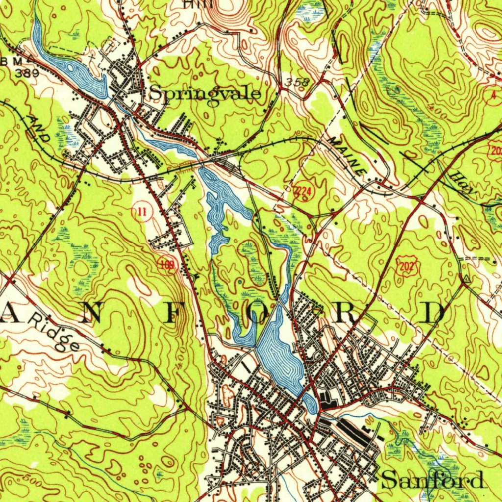 Berwick, ME-NH (1941, 62500-Scale) Map by United States Geological ...