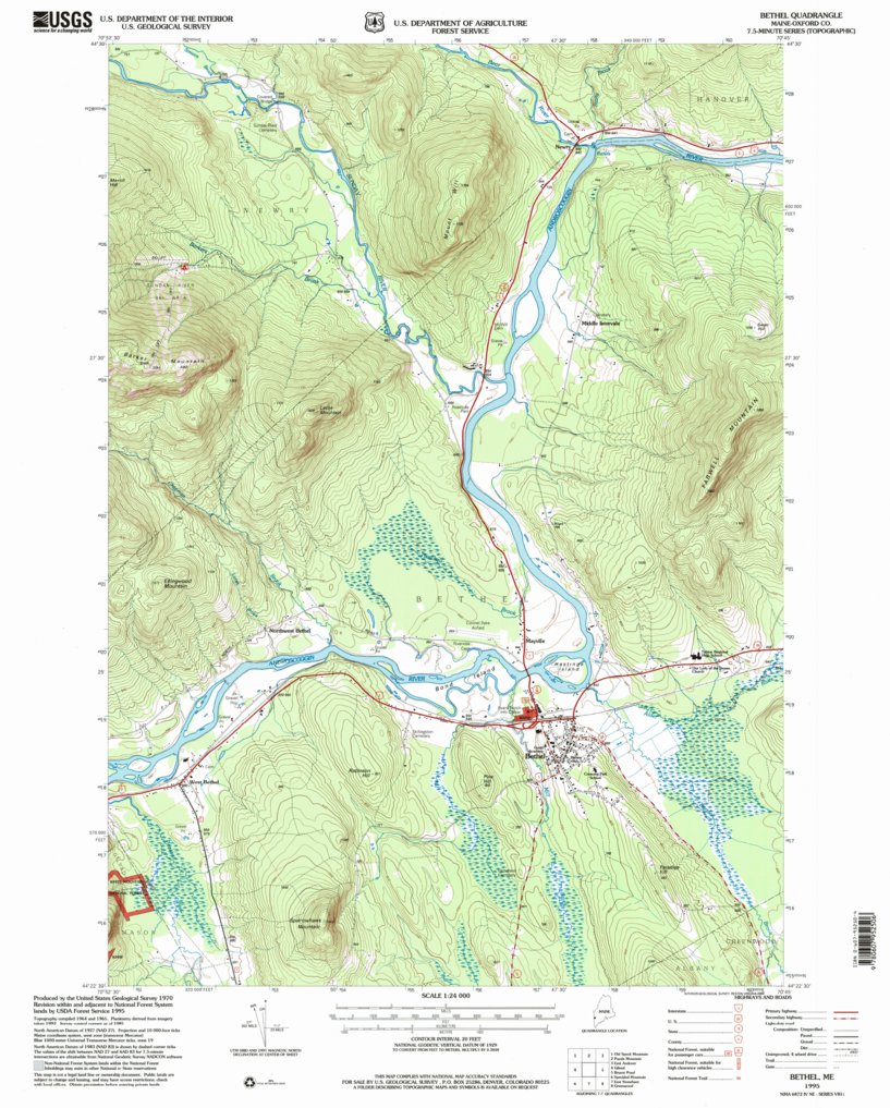 Bethel, ME (1995, 24000-Scale) Map by United States Geological Survey ...