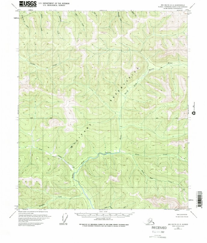 Big Delta D-3, AK (1973, 63360-Scale) Map by United States Geological ...