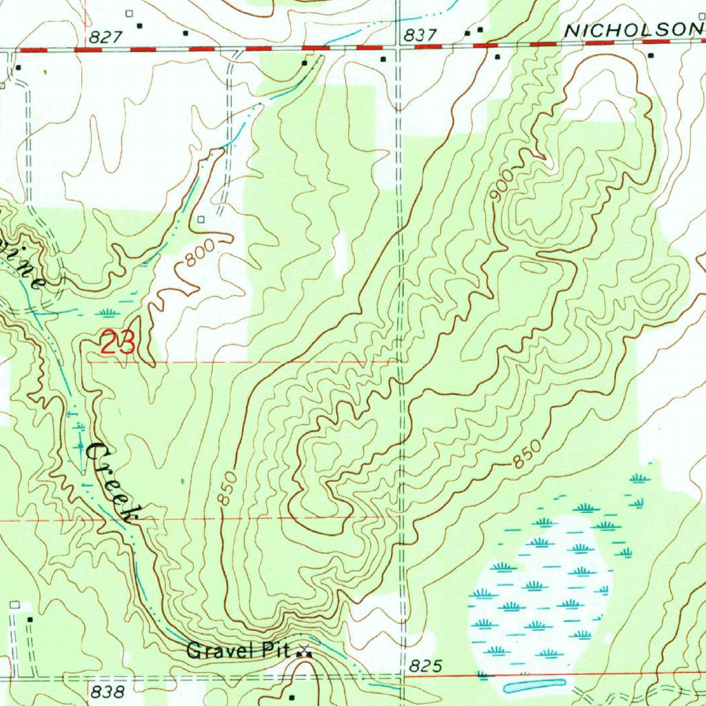 Big Ravine Creek, MI (1972, 24000-Scale) Map by United States ...