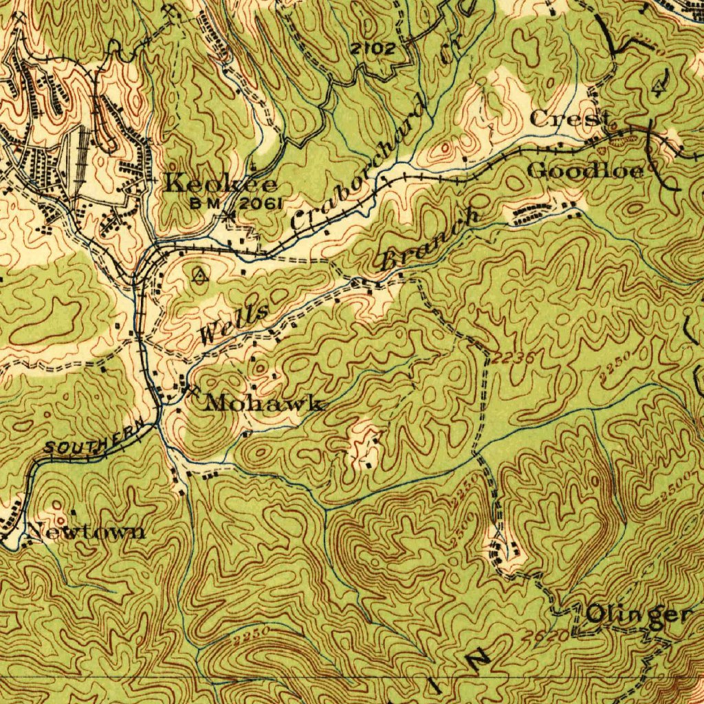Big Stone Gap, VA-KY (1922, 62500-Scale) Map by United States ...