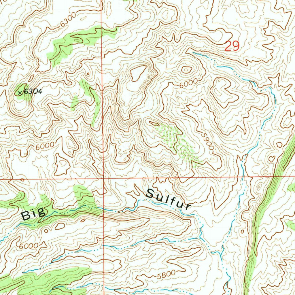 Big Sulfur Draw, WY (1968, 24000-Scale) Map by United States Geological ...