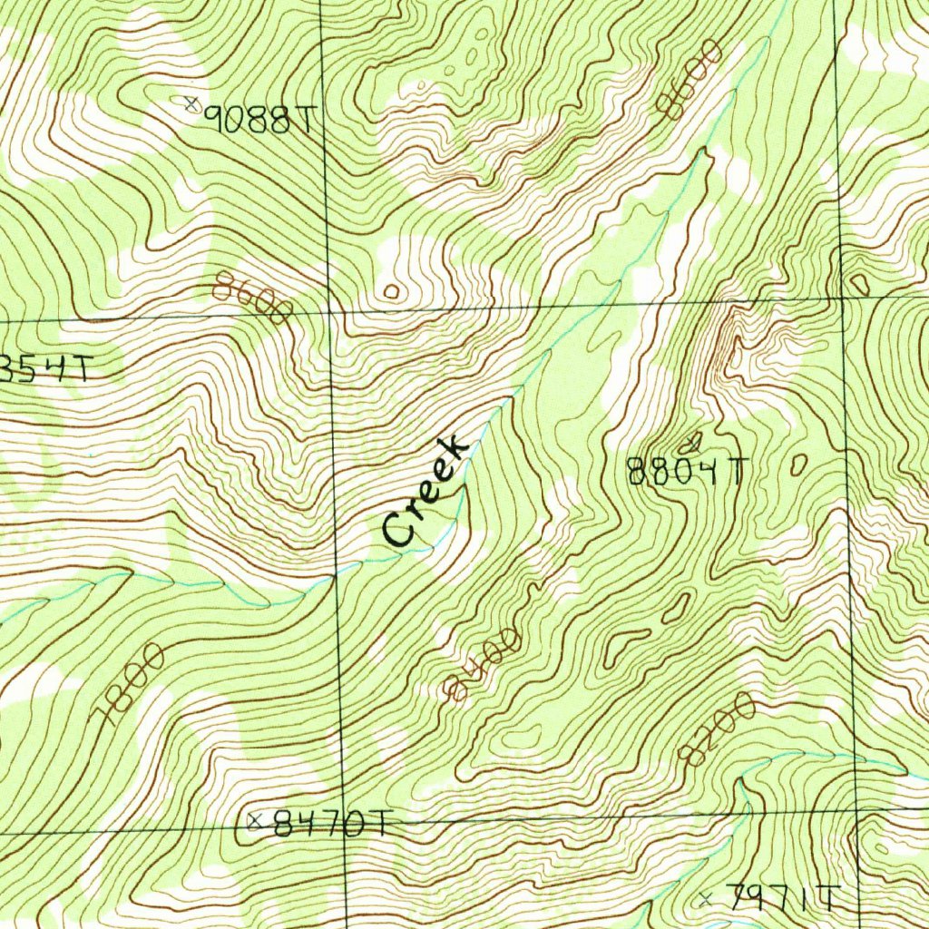 Big Windy Peak, ID (1987, 24000-Scale) Map by United States Geological ...