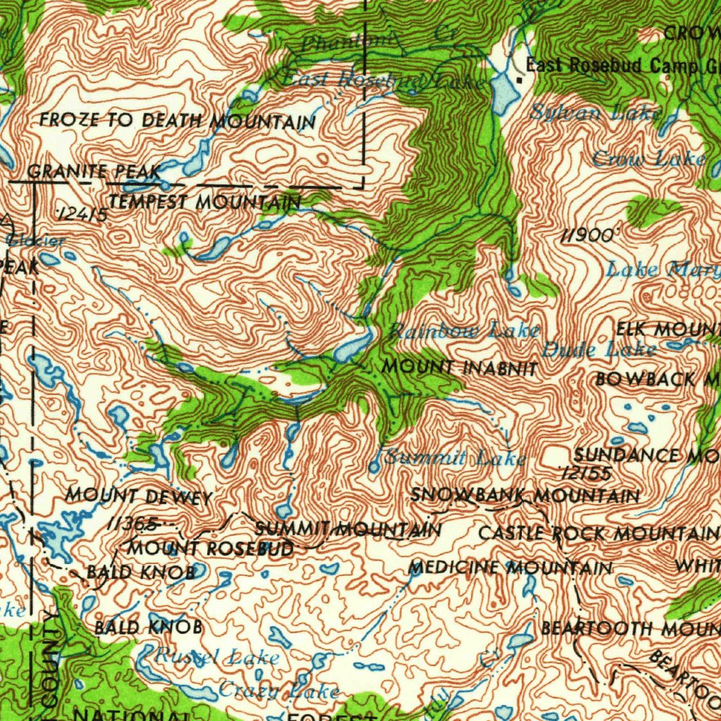 Billings, MT-WY (1958, 250000-Scale) Map by United States Geological ...
