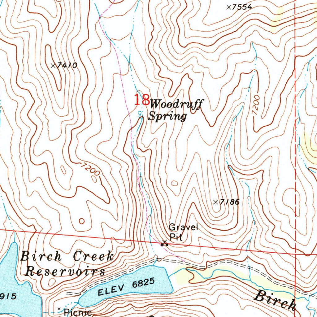 Birch Creek Reservoirs, UT (1969, 24000-Scale) Map by United States ...
