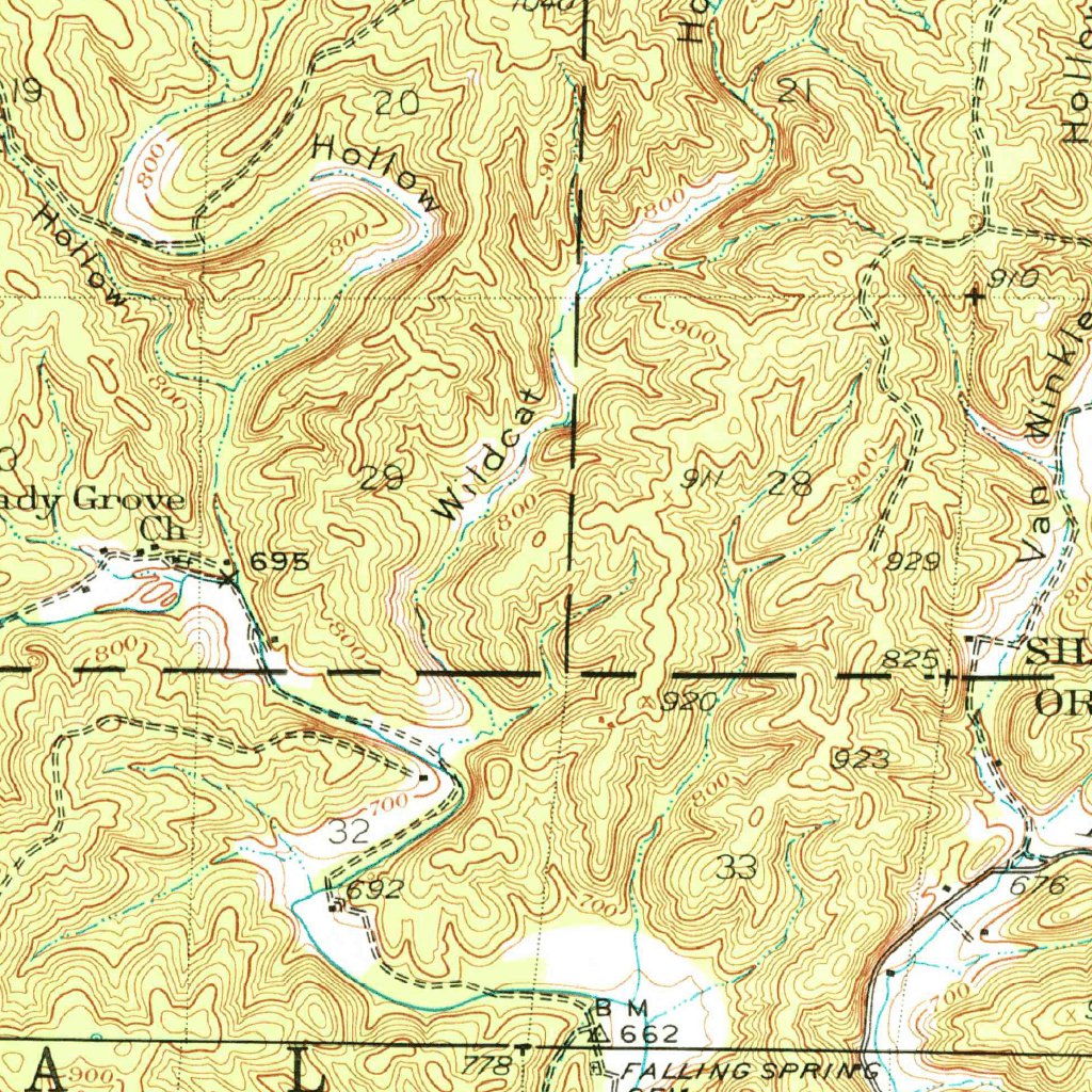 Birch Tree, MO (1944, 62500-Scale) Map by United States Geological ...
