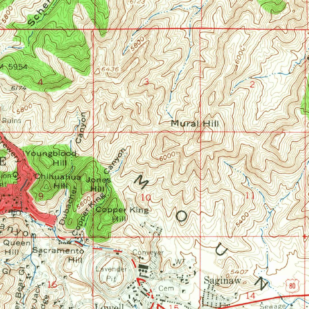 Bisbee, AZ (1958, 62500-Scale) Map by United States Geological Survey ...
