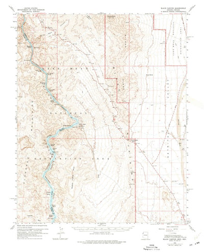 Black Canyon, AZ-NV (1959, 62500-Scale) Map by United States Geological ...