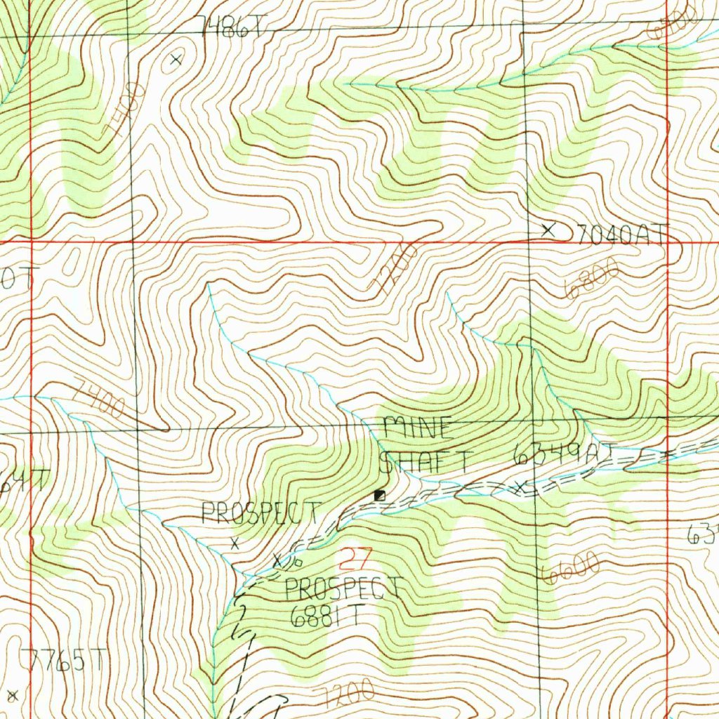 Black Pine Peak, ID (1985, 24000-Scale) Map by United States Geological ...