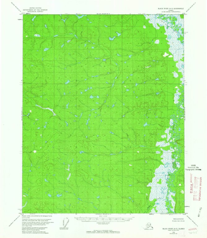 Black River A-5, AK (1956, 63360-Scale) Map by United States Geological ...