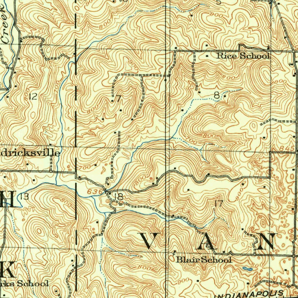 Bloomington, IN (1910, 62500-Scale) Map by United States Geological ...