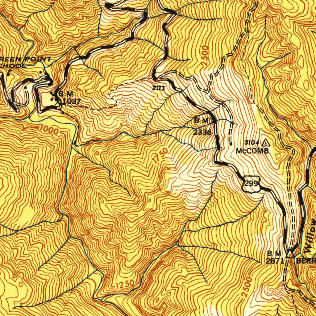 Blue Lake, CA (1945, 62500-Scale) Map by United States Geological ...