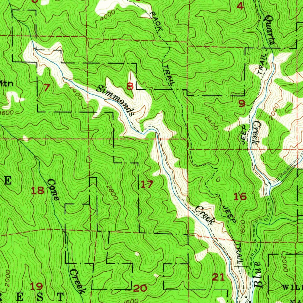 Blue River, OR (1955, 62500-Scale) Map by United States Geological ...