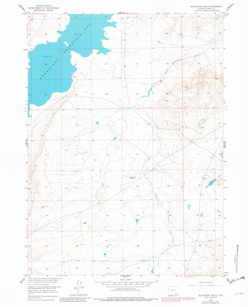Bluegrass Wells, WY (1955, 24000-Scale) Map by United States Geological ...
