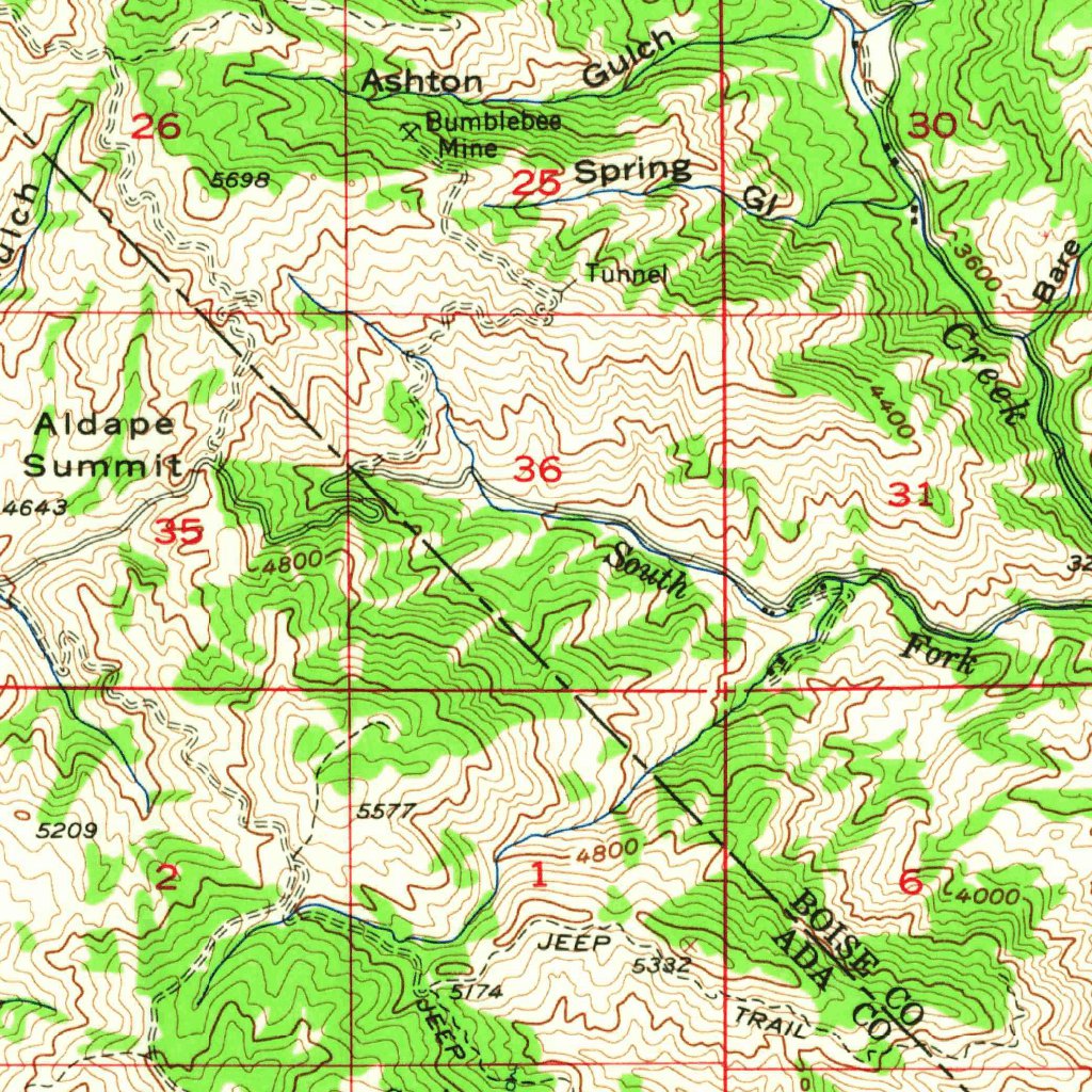 Boise, ID (1954, 62500-Scale) Map by United States Geological Survey ...