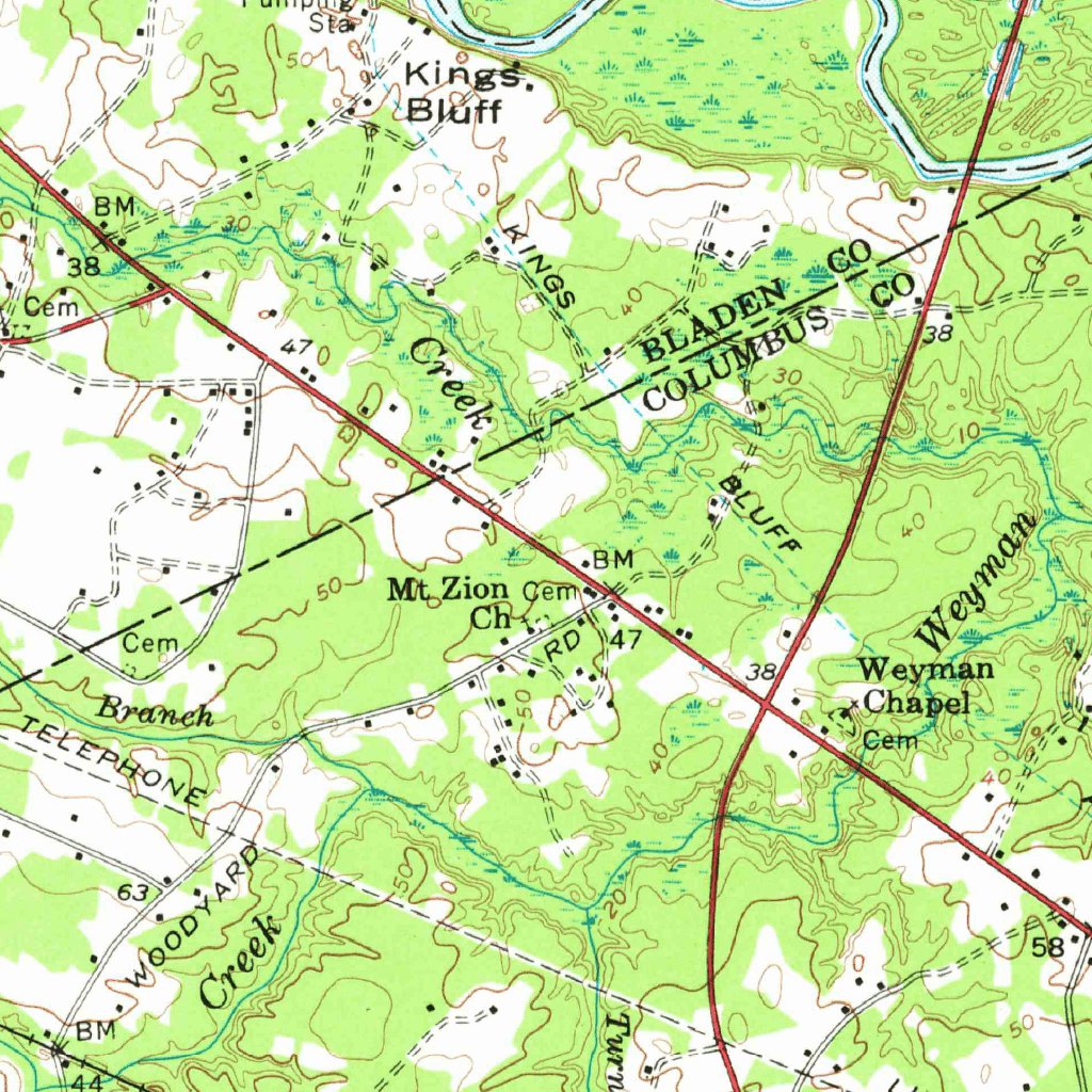 Bolton, NC (1954, 62500-Scale) Map by United States Geological Survey ...