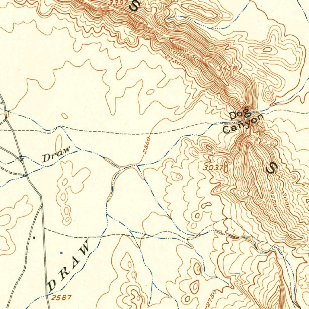Bone Spring, TX (1917, 62500-Scale) Map by United States Geological ...