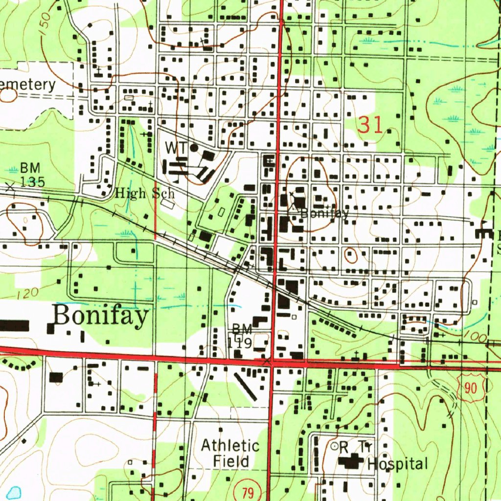 Bonifay, FL (1982, 24000-Scale) Map by United States Geological Survey ...