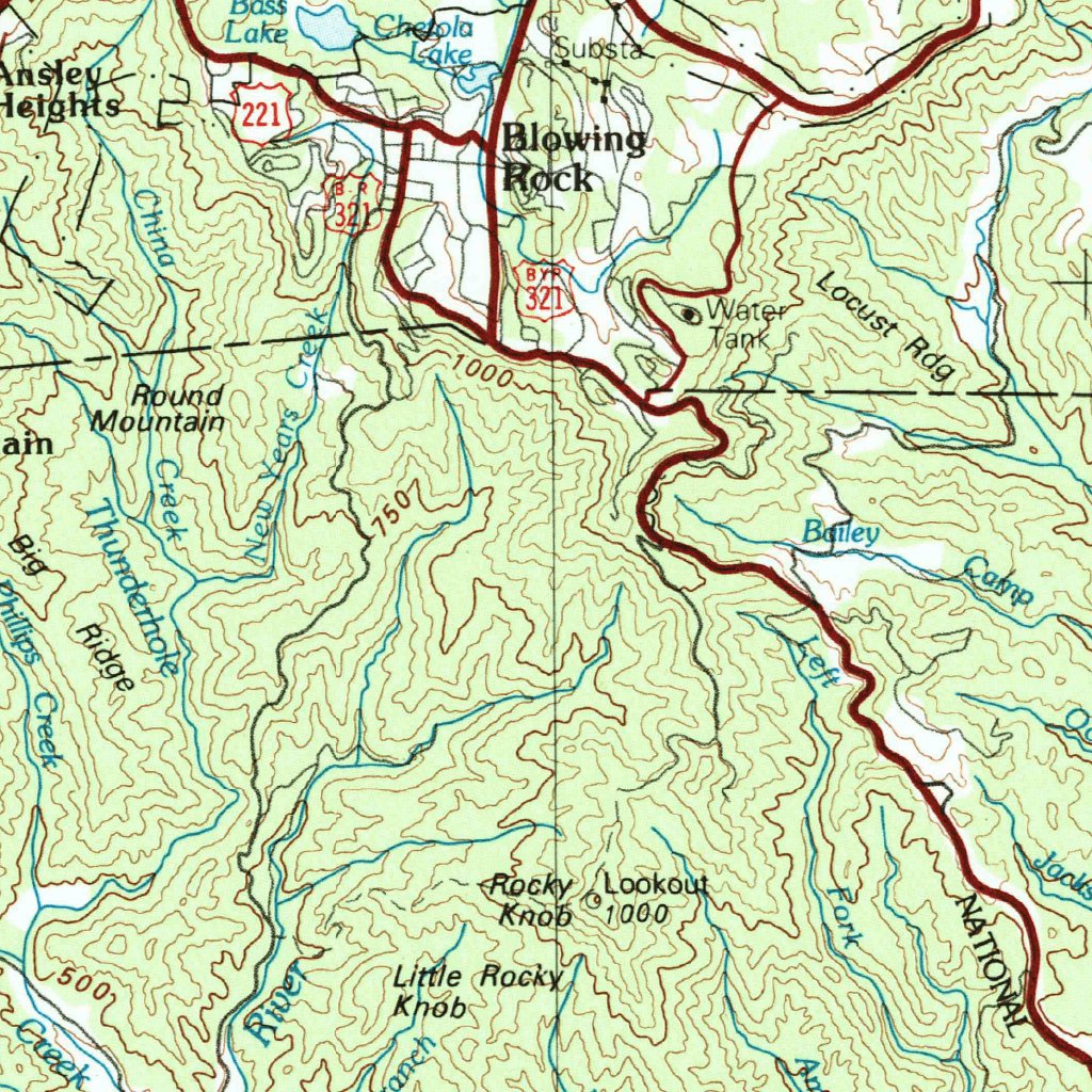 Boone, NC-TN (1985, 100000-Scale) Map by United States Geological ...