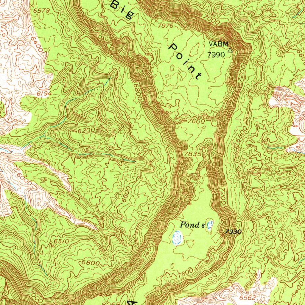 Boot Mesa, AZ-UT (1952, 62500-Scale) Map by United States Geological ...