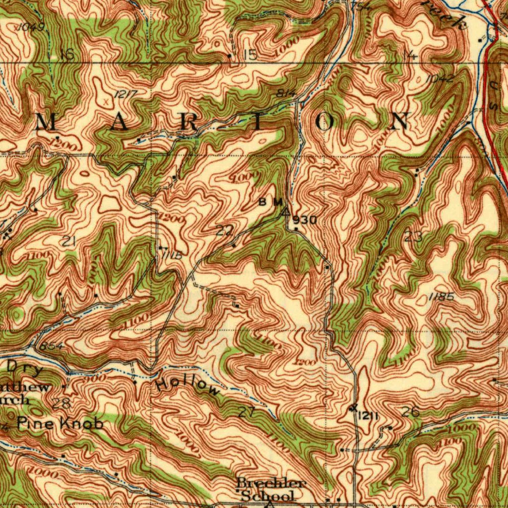 Boscobel, WI (1933, 62500-Scale) Map by United States Geological Survey ...